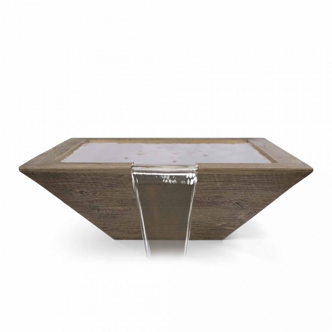 Maya Water Bowl - Wood Grain Concrete | The Outdoor Plus